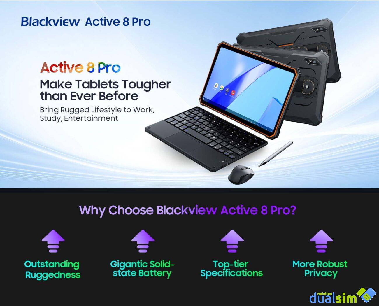 BlackView Active 8 Pro: Primera tablet ruguerizada de gama alta del mercado | Móviles Dual SIM